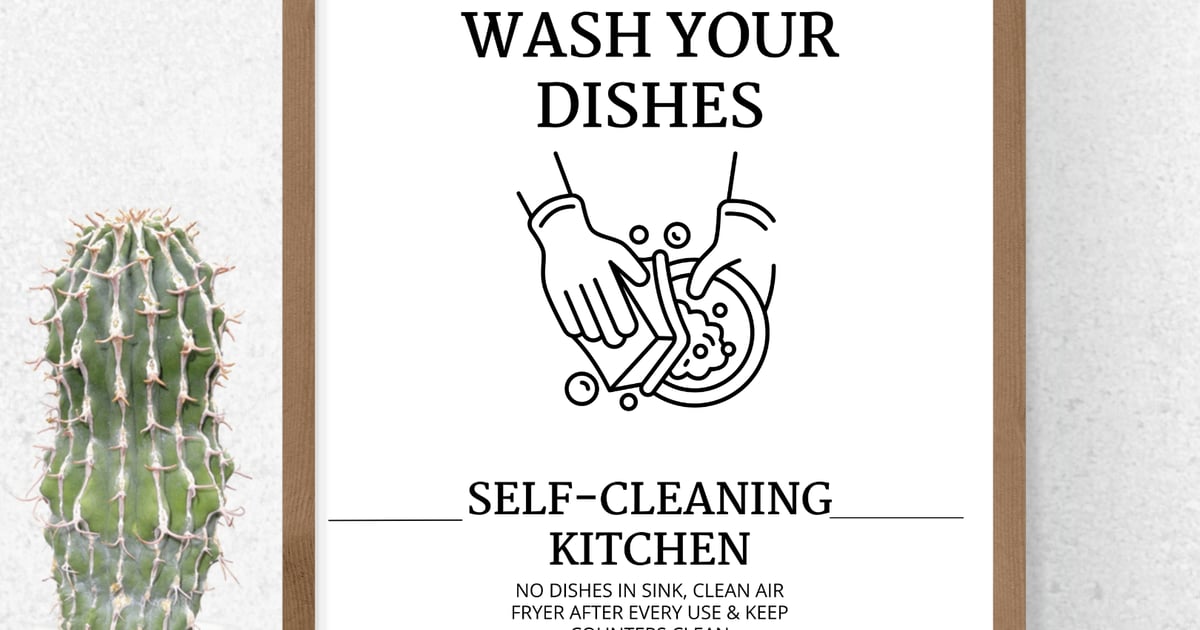 Wash Your Dishes Sign | Francesca's printing