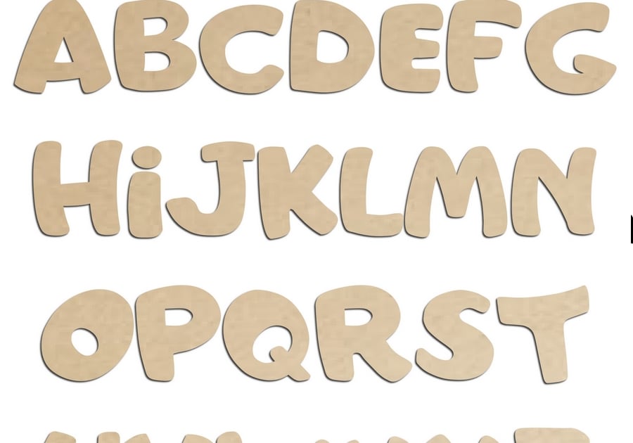 Lettres en bois capitales à peindre Autotoy | bois de lettres