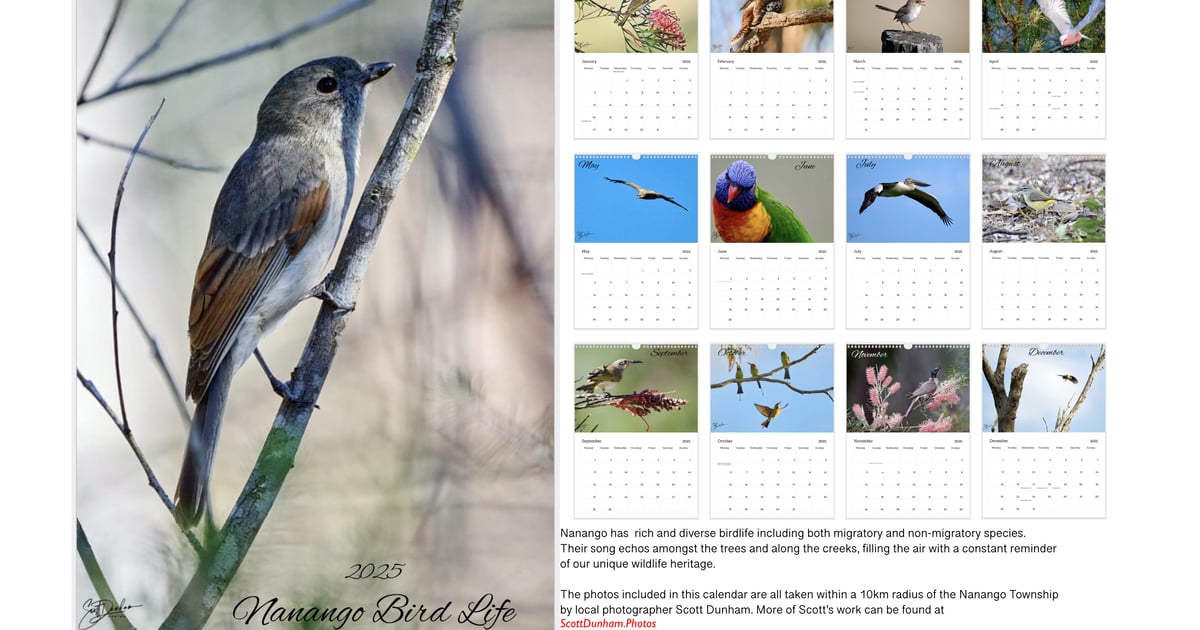 2025 Nanango Bird Life Calendar | Scott Dunham Photos