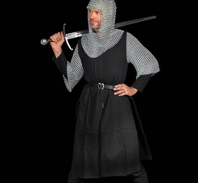 Mythrojan Chainmail Coif – Medieval Knight Renaissance Armor, Chain ...