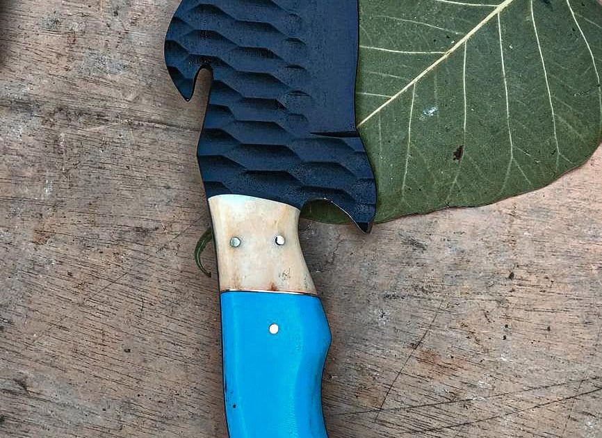 Handmade Damascus Fish Knife with Custom Handle | HandmadeForge