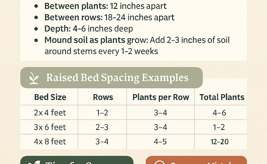 🥔 Quick Potato Spacing Cheat Sheet (FREE Download!) | Rustic Roots ...