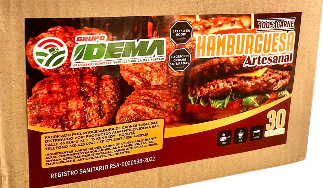 HAMBURGUESA GRUPO IDEMA CAJA X 30 UND | Grupo idema