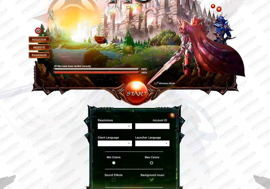 Dark Knight Launcher Ui PSD Template | JanoDesign