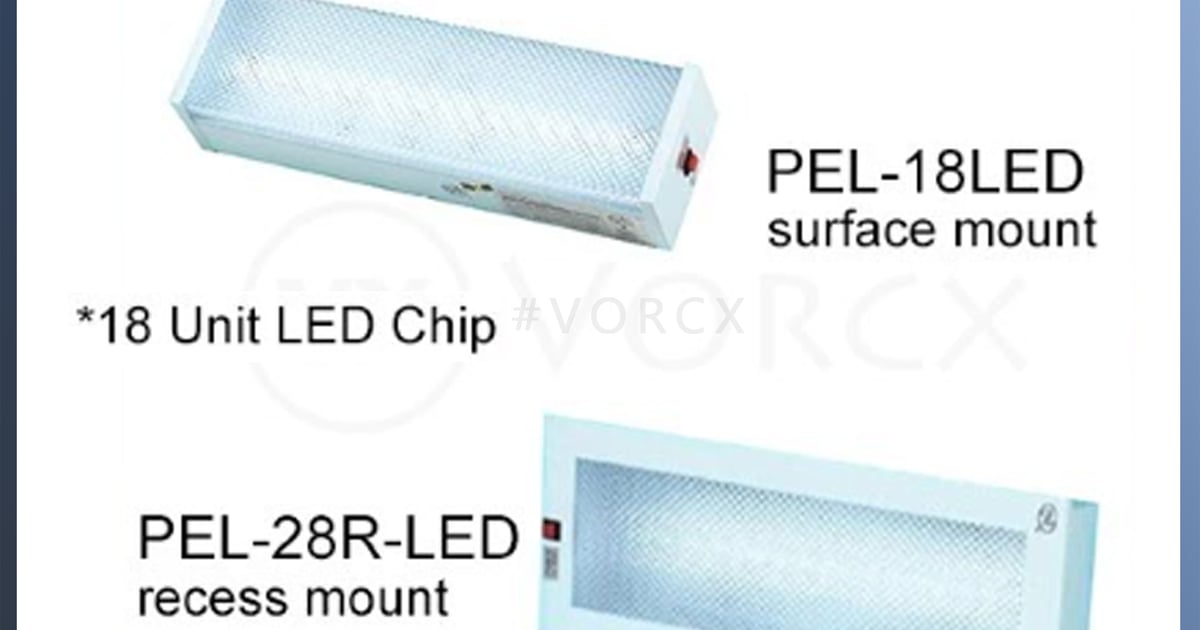 PNE PEL-18LED Surface / PEL-28R-LED Recessed Mount Emergency Light | VORCX