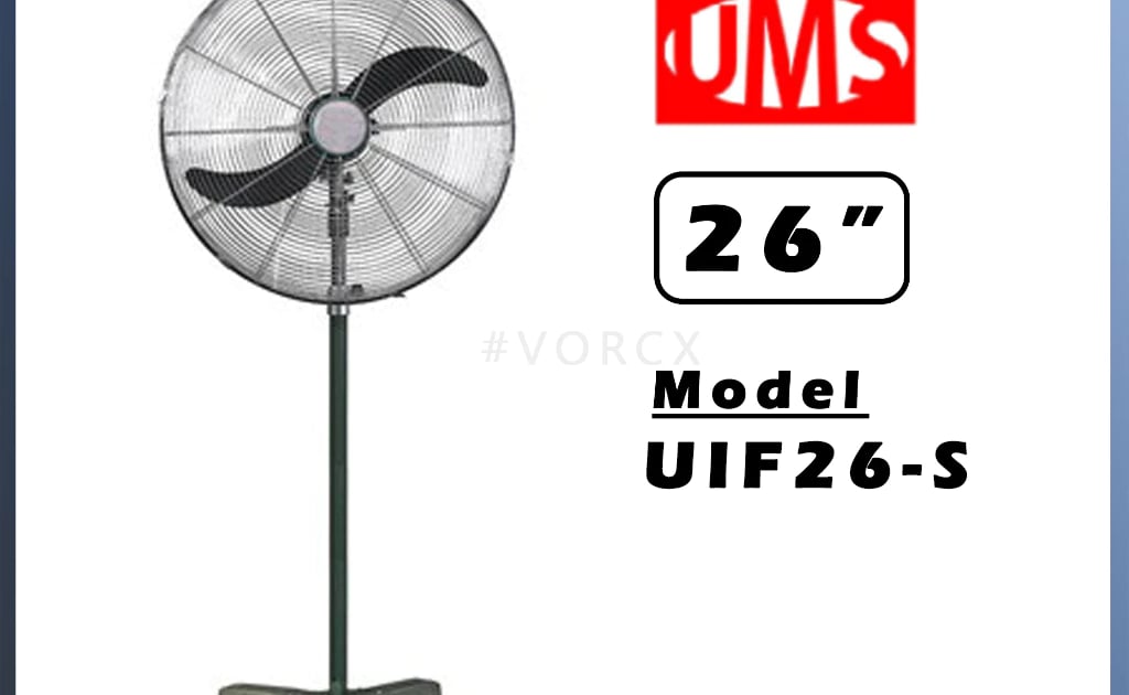 UMS UIF26-S 26" inch 180W 1400RPM Heavy Duty Industrial Stand Fan | VORCX