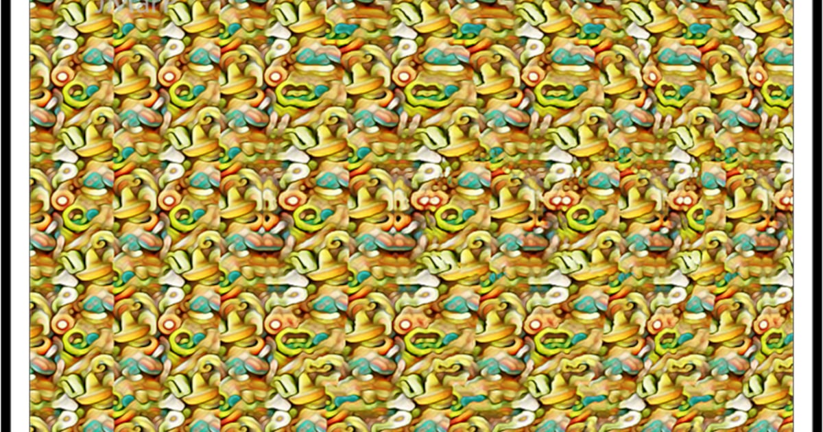 Ball Stereogram - Cross-eyed View, Magic Eye Hidden 3D Optical Illusion ...