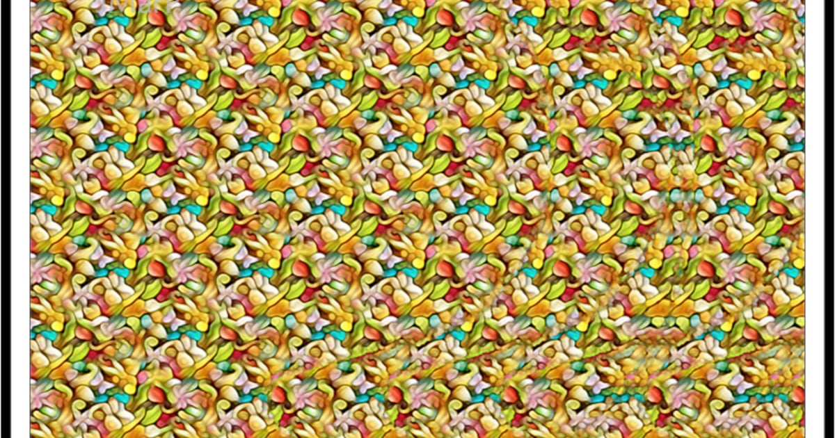 Banana Stereogram - Parallel View, Magic Eye Hidden 3D | JMarP Stereograms