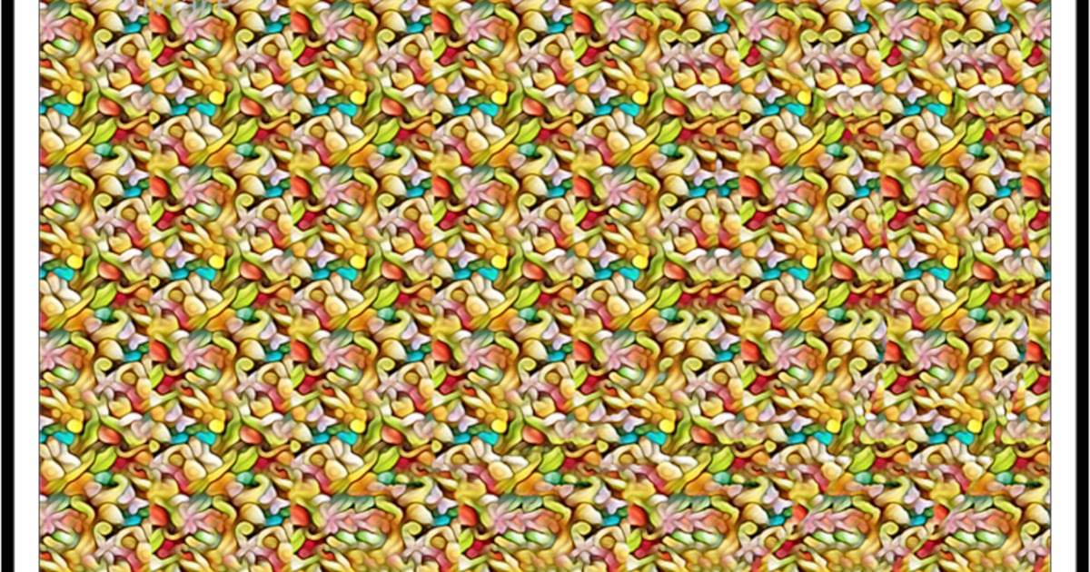 Banana Stereogram - Cross-eyed View, Magic Eye Hidden 3D | JMarP ...