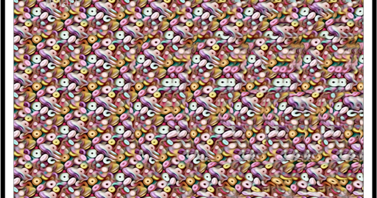 Slanting Letter G Stereogram - Parallel View, Magic Eye Hidden 3D ...