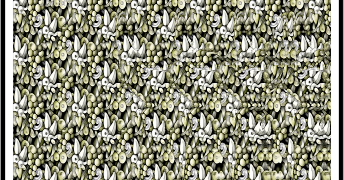 Bull Stereogram - Parallel View, Magic Eye Hidden 3D | JMarP Stereograms