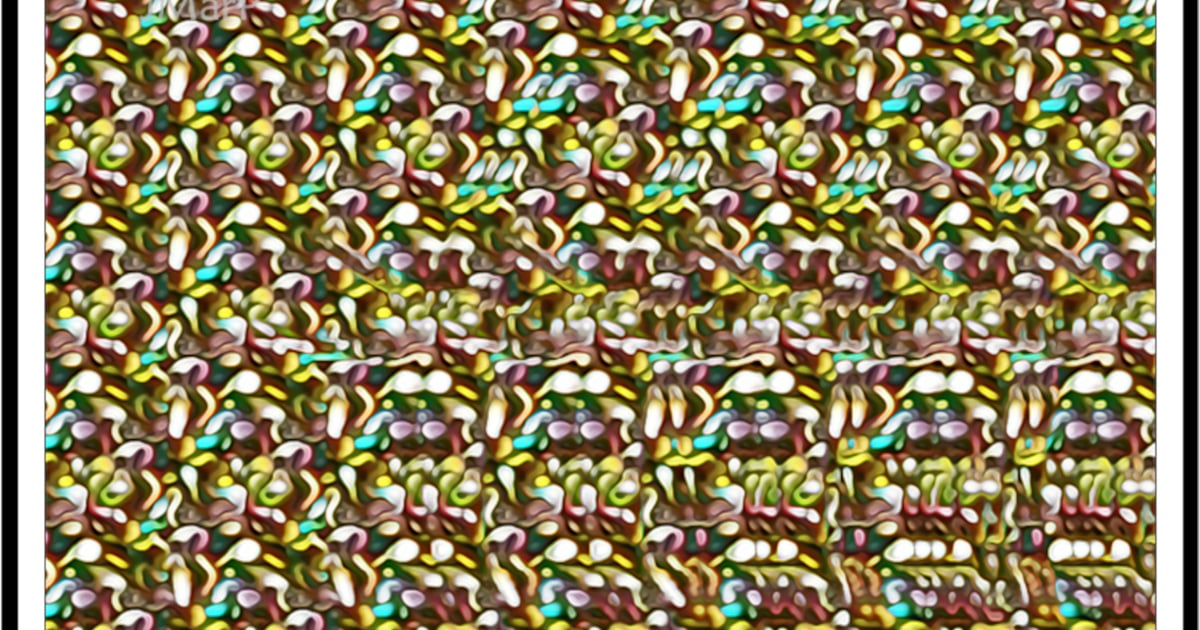 Elephant Stereogram - Cross-eyed View, Magic Eye Hidden 3D | JMarP ...