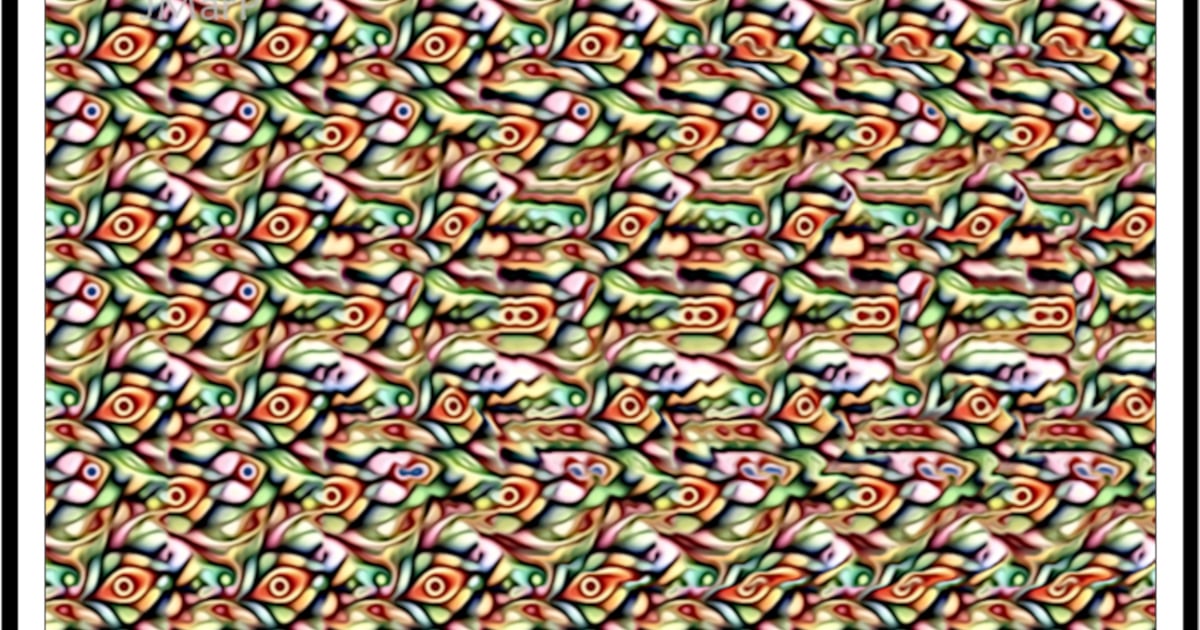 Eye Stereogram - Cross-eyed View, Magic Eye Hidden 3D Optical Illusion ...