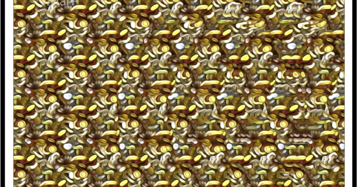Pumpkin Stereogram - Parallel View, Magic Eye Hidden 3D | JMarP Stereograms