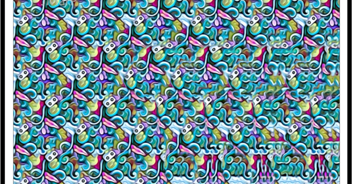 Puppy Stereogram - Parallel View, Magic Eye Hidden 3D | JMarP Stereograms