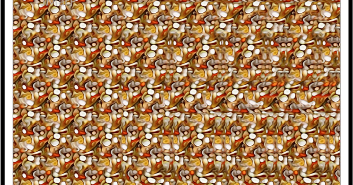 Slanting Letter P Stereogram - Parallel View, Magic Eye Hidden 3D ...