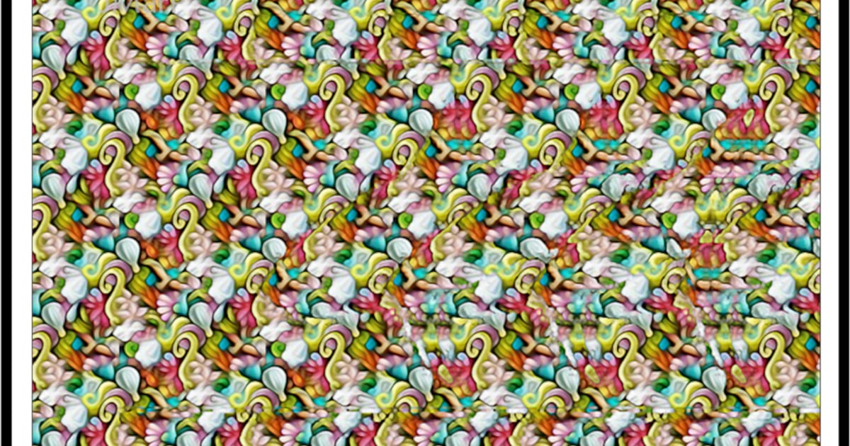 Shark Stereogram - Parallel View, Magic Eye Hidden 3D | JMarP Stereograms