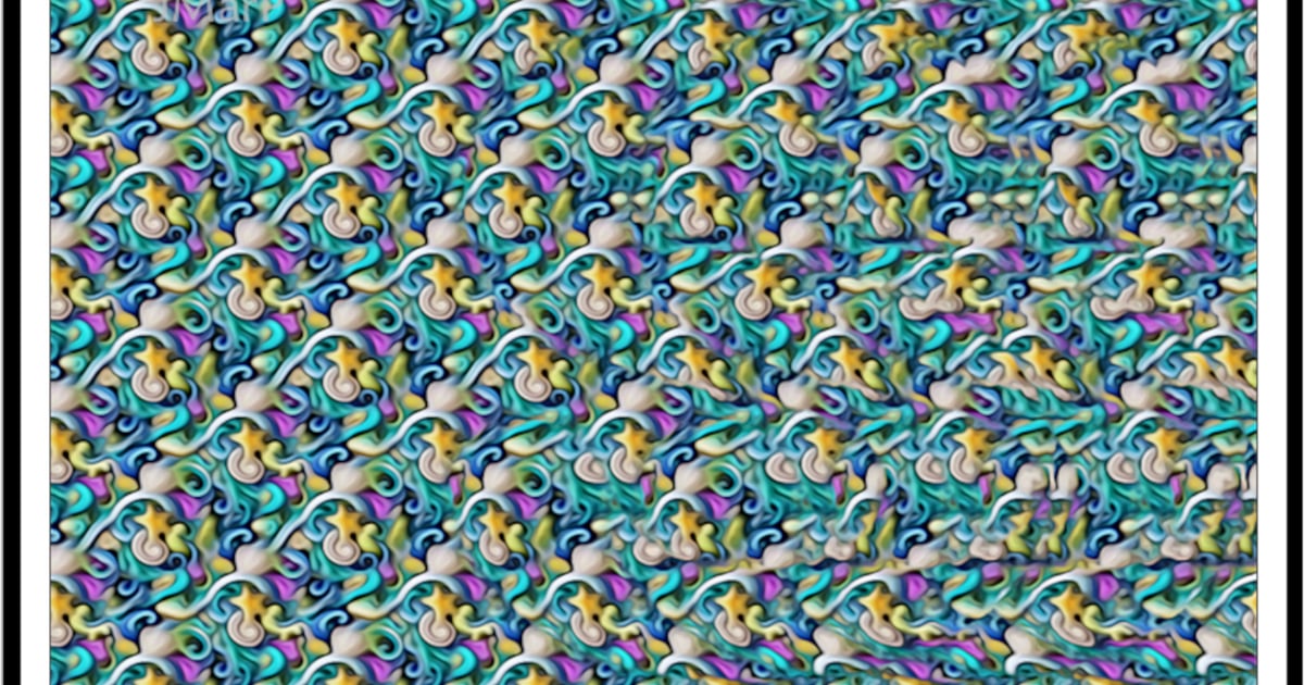Slanting Letter S Stereogram - Parallel View, Magic Eye Hidden 3D ...