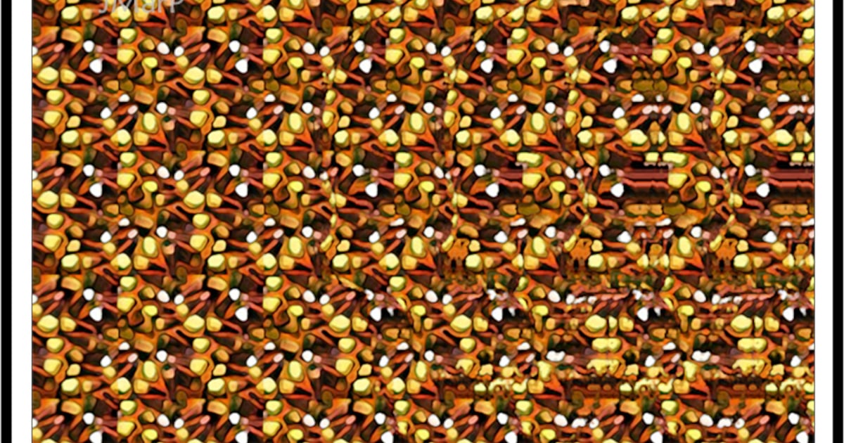 Skull Stereogram - Parallel View, Magic Eye Hidden 3D | JMarP Stereograms