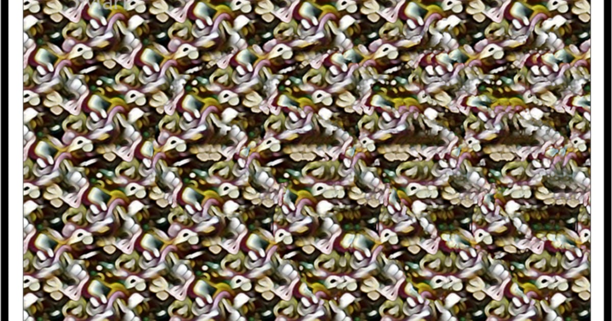 Snake 2 Stereogram - Parallel View, Magic Eye Hidden 3D | JMarP Stereograms