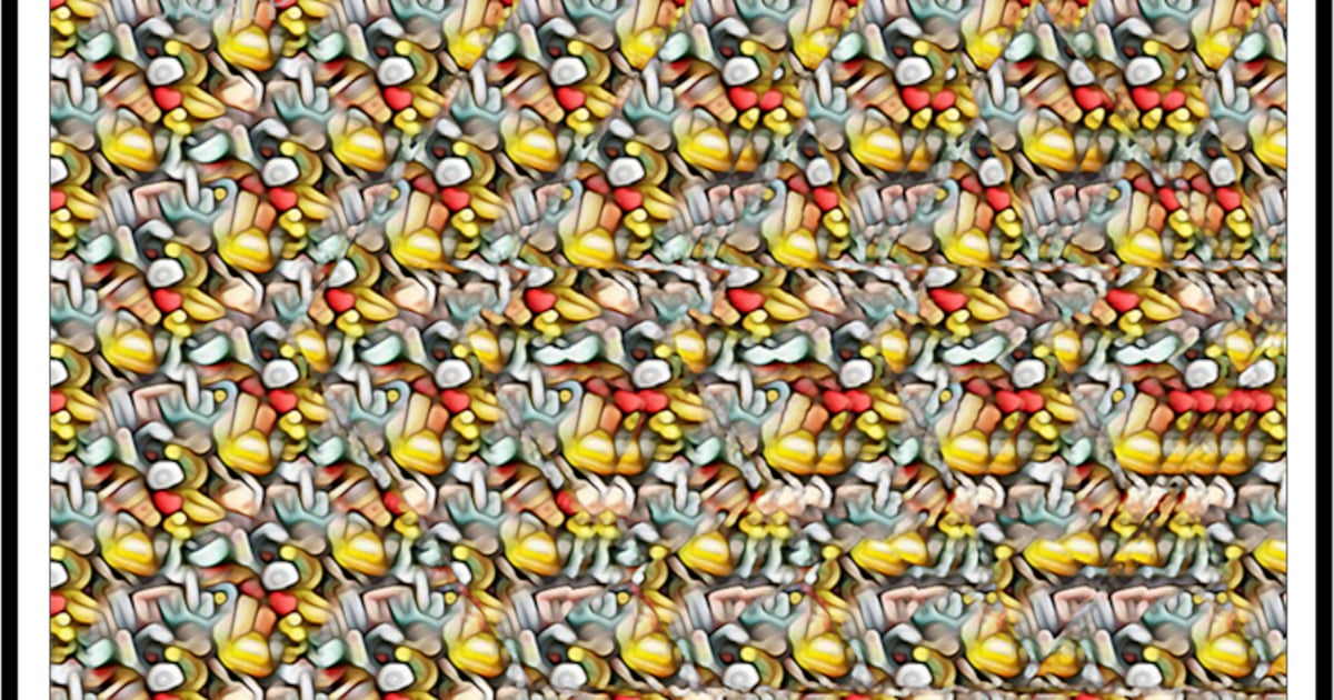 Star Stereogram - Cross-eyed View, Magic Eye Hidden 3D JMarP ...