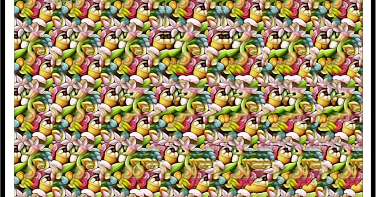 Teddy Bear Stereogram - Cross-eyed View, Magic Eye Hidden 3D | JMarP ...
