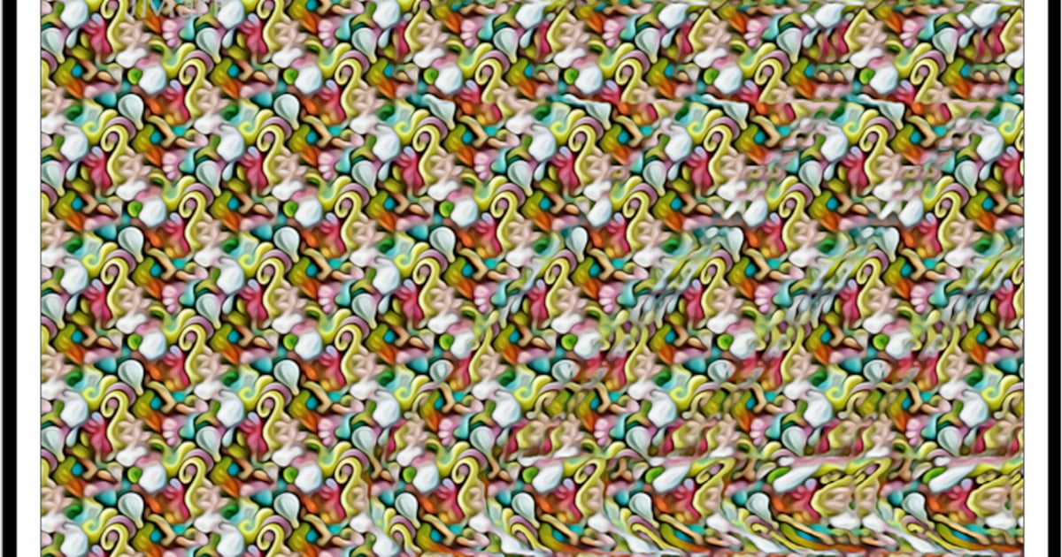 Slanting Letter Z Stereogram - Parallel View, Magic Eye Hidden 3D ...