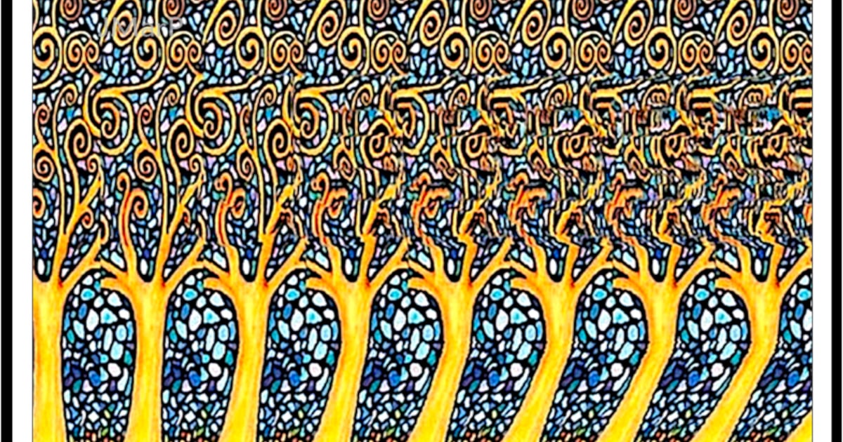 Turtle Stereogram - Parallel View, Magic Eye Animal Hidden 3D Optical ...