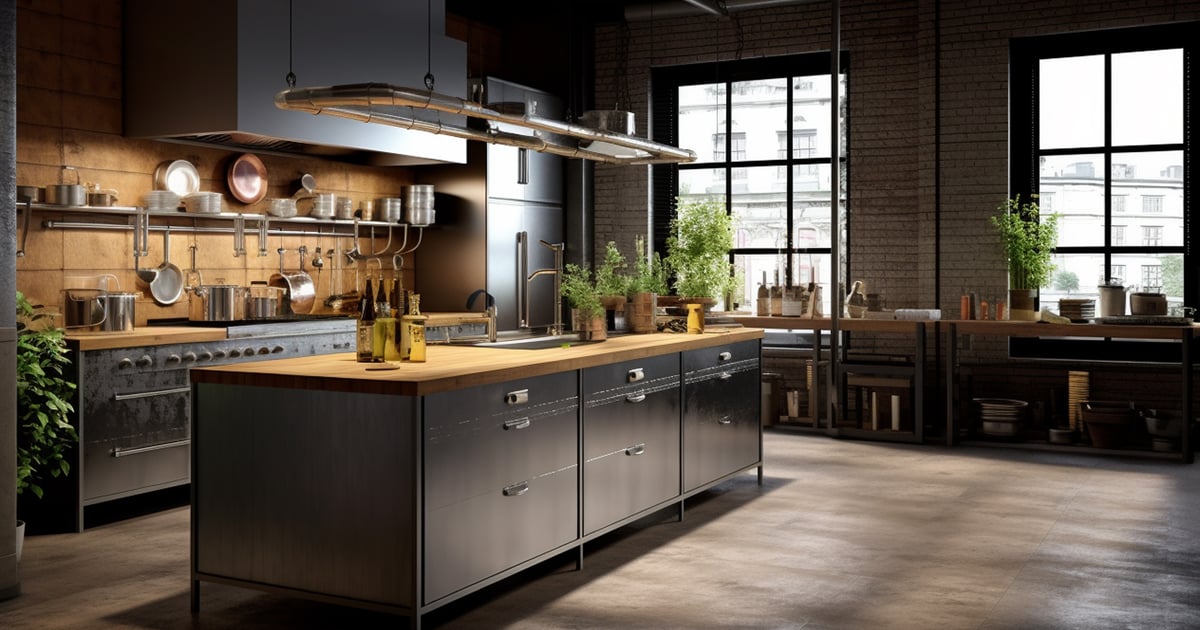 Modern Industrial Kitchen Island | Furntech
