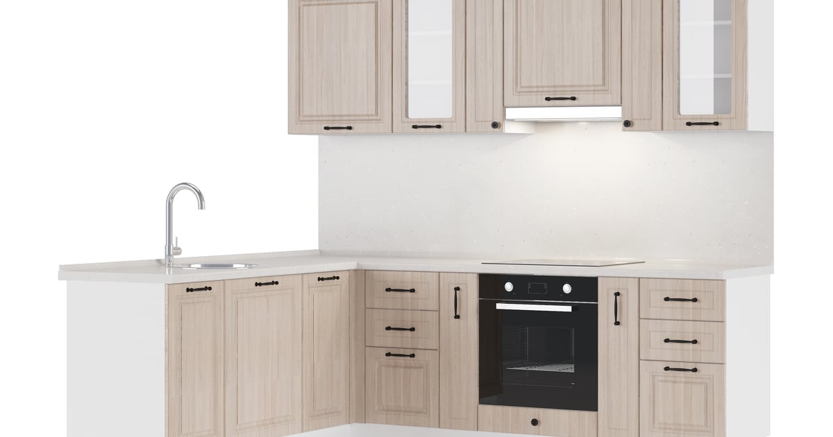 L-Shaped Modern Kitchen Set | Furntech