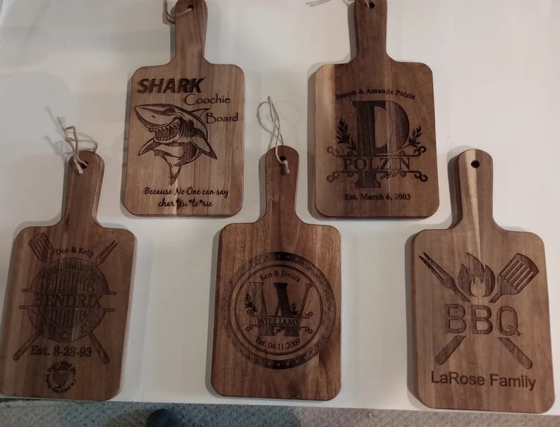 Customized Wooden Cutting Boards | Laser Etching Etcetera