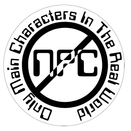 Main Character Sticker (Set of 5) | No NPC