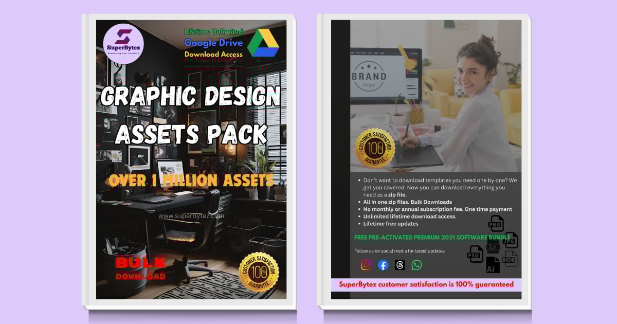 Graphic Design Assets Pack | SuperBytez