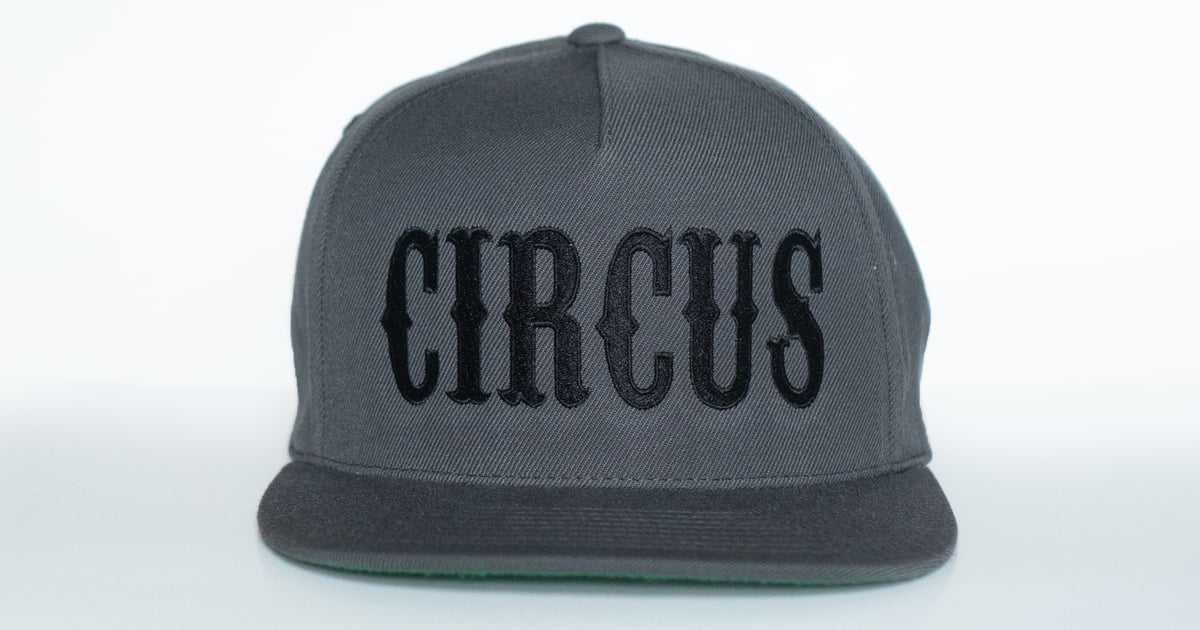 Circus Cap (Grey) - Black Lettering | Petit Vagabond