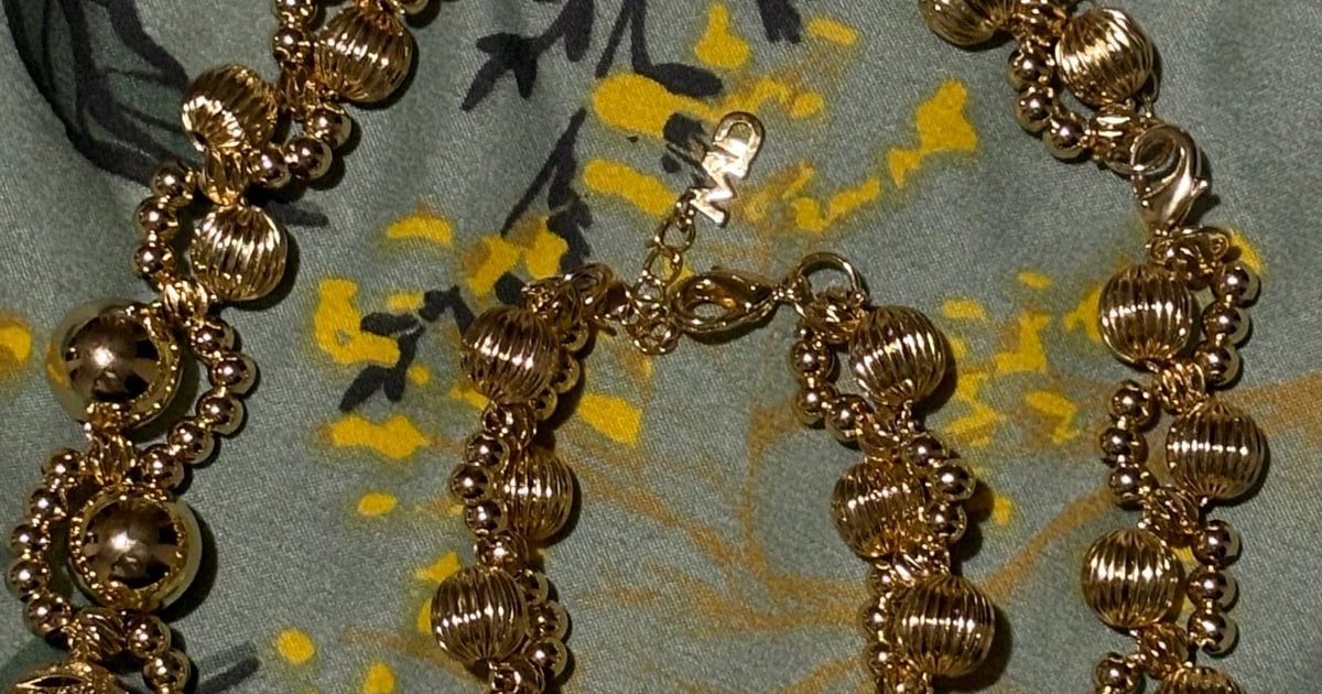 Gold Bubble Jewellery Set | Jenel