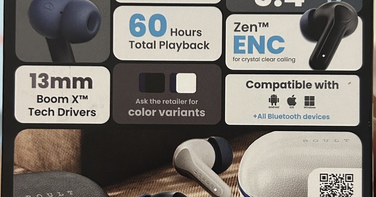 Boult audio wireless earbuds (Mutant Jet Black) | Zeta Prime