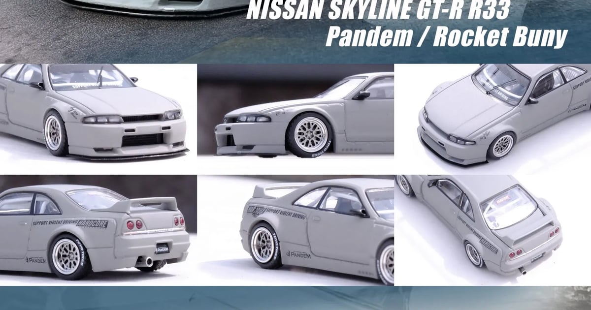 INNO64 NISSAN SKYLINE GT-R (R33) 'Pandem / Rocket Bunny' Cement Grey ...