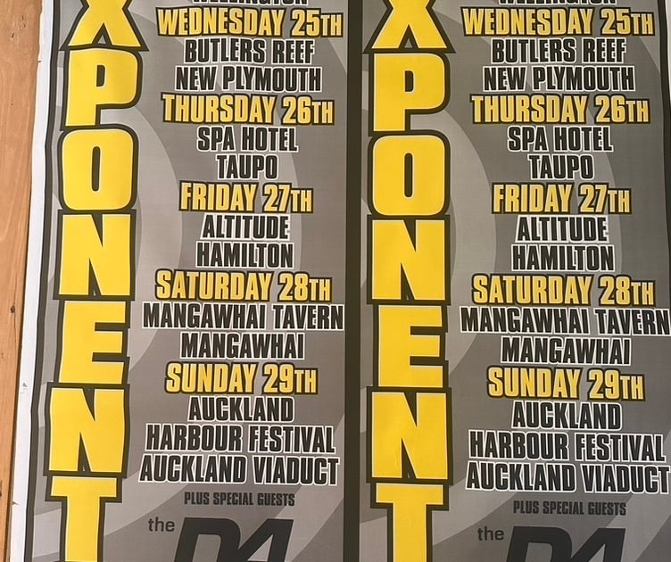 The Exponents Sex And Agriculture Tour Poster With D4 Nz Music Posters The Largest Collection