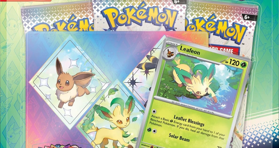 Pokémon Prismatic Evolutions Tech Sticker Collection Leafeon (EN ...