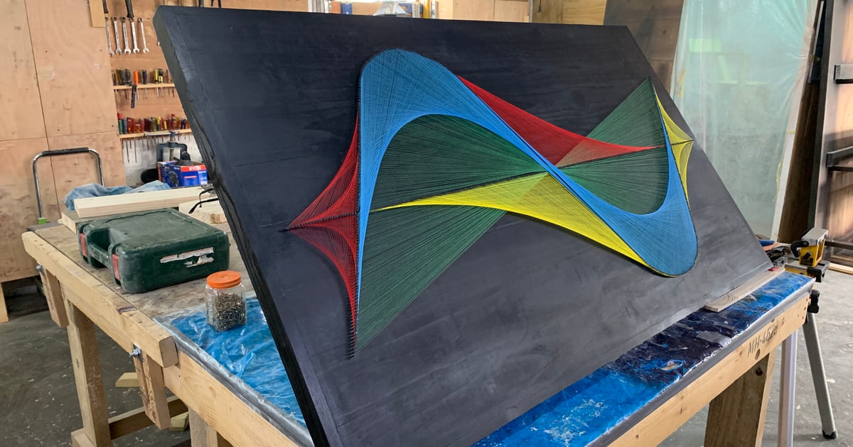 Unique abstract shapes String Wall Art for Home Decor | Mafanato Creations