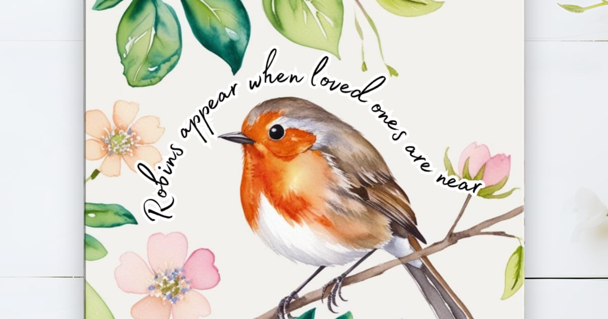 Personalised Robin Memorial Tile - Lasting Tribute | Memories on Tiles