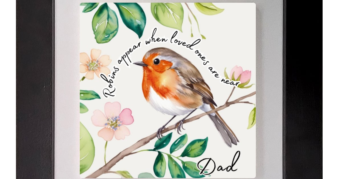 Personalised Memorial Tile Framed Ceramic Photo Memorial Keepsake In ...