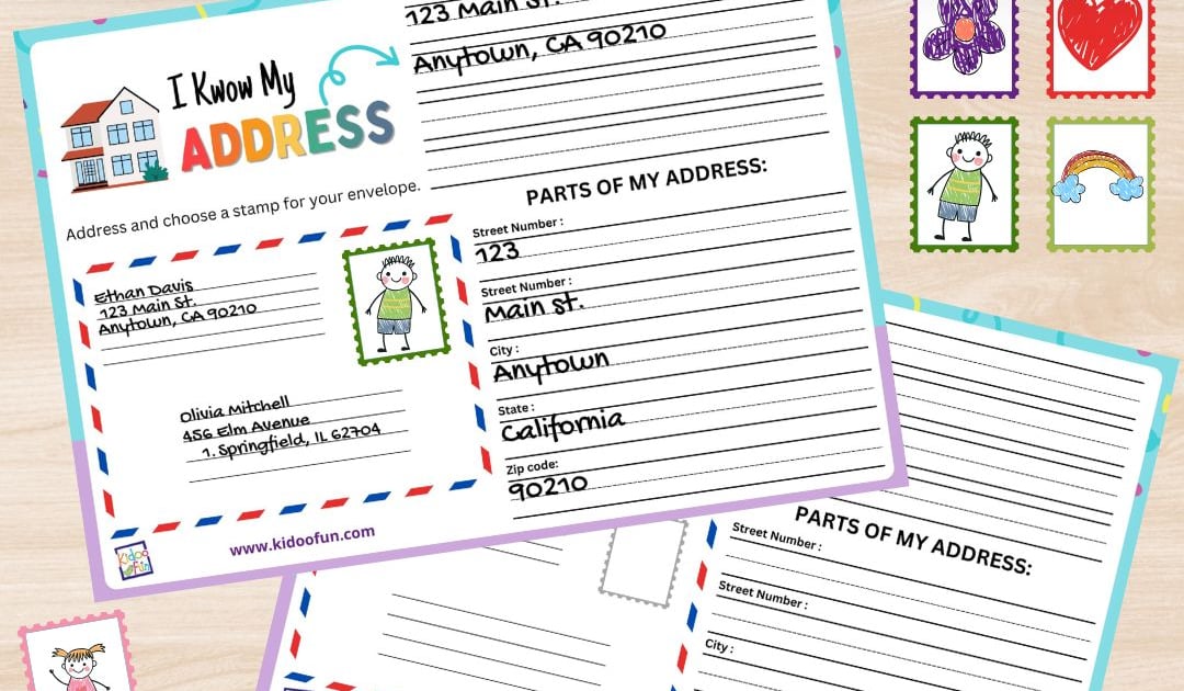 Home Address Worksheet for Kids | kidoofun