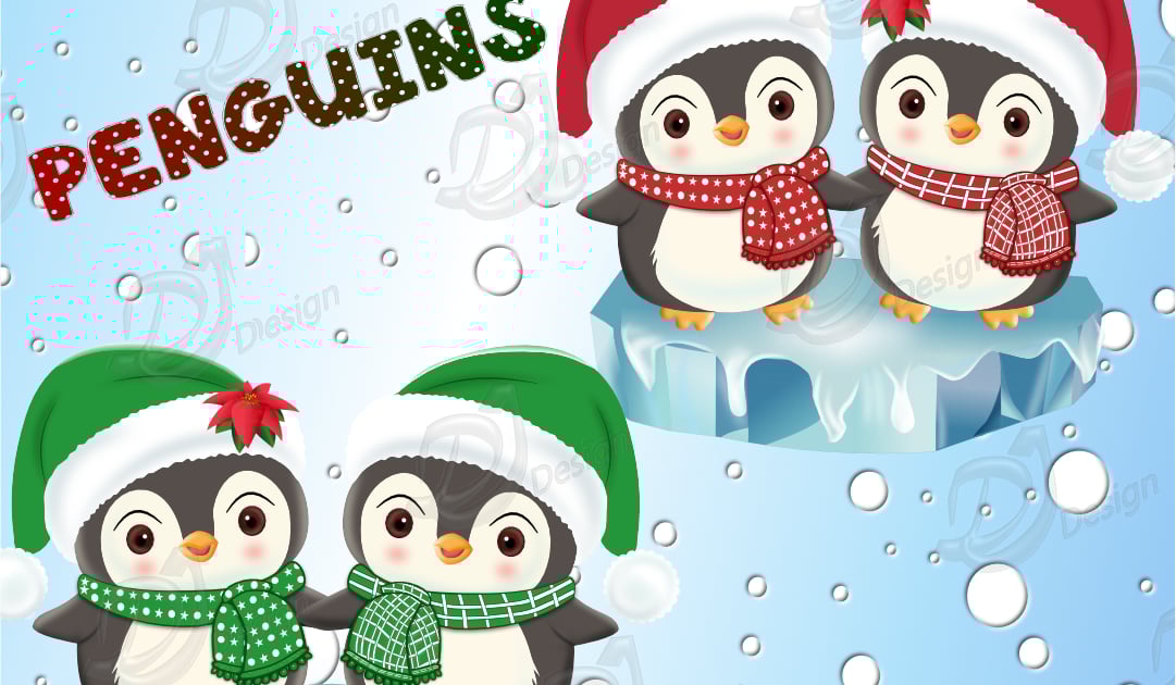 Penguin Clipart Set | DiaJoy-Design
