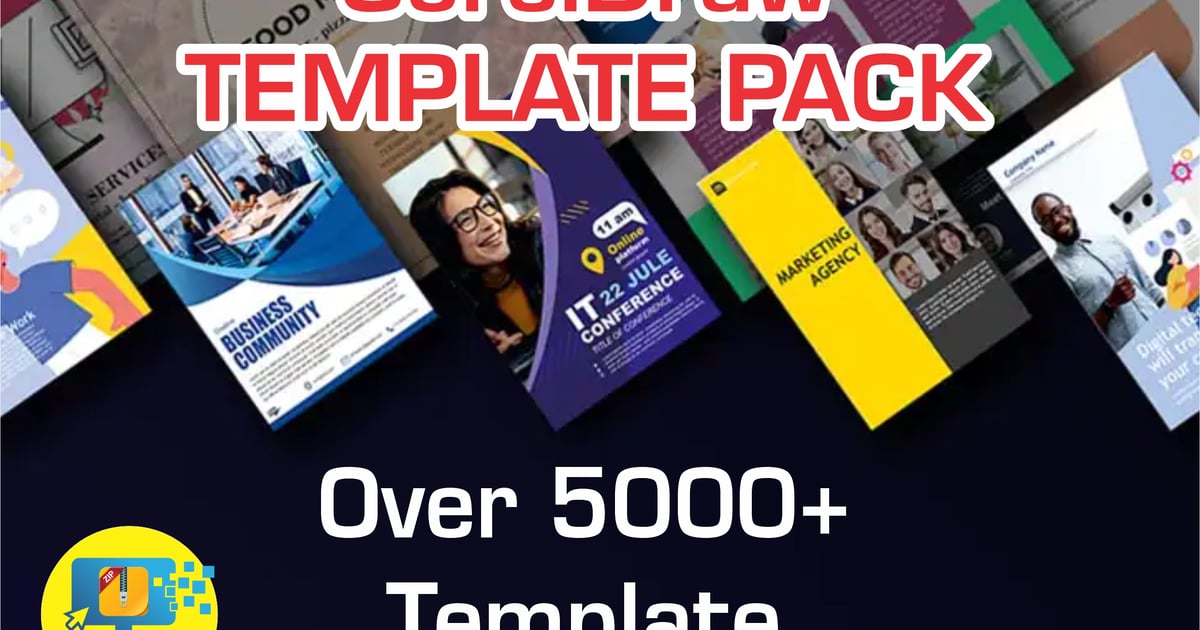 CorelDraw Template Pack | Digital Softwear Assest Online Selling