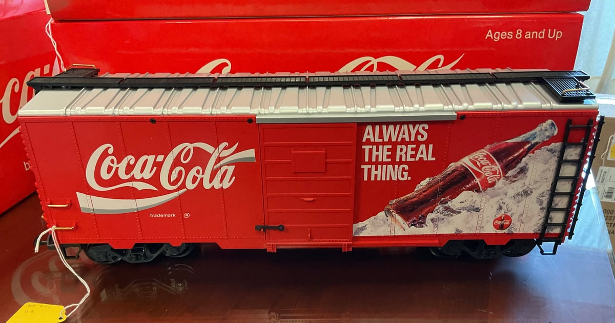 NOS (New Old Stock) 42911 G-Scale LGB Coca-Cola Boxcar (Coke Bottle) Train Model with Original ...