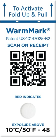 WarmMark QR 48 Hour Single-Window Temperature Indicator | Aycell Scientific