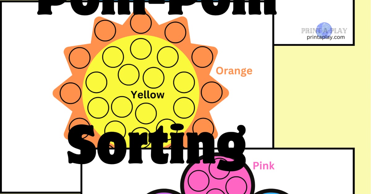 Pom-Pom Sorting | Print-A-Play