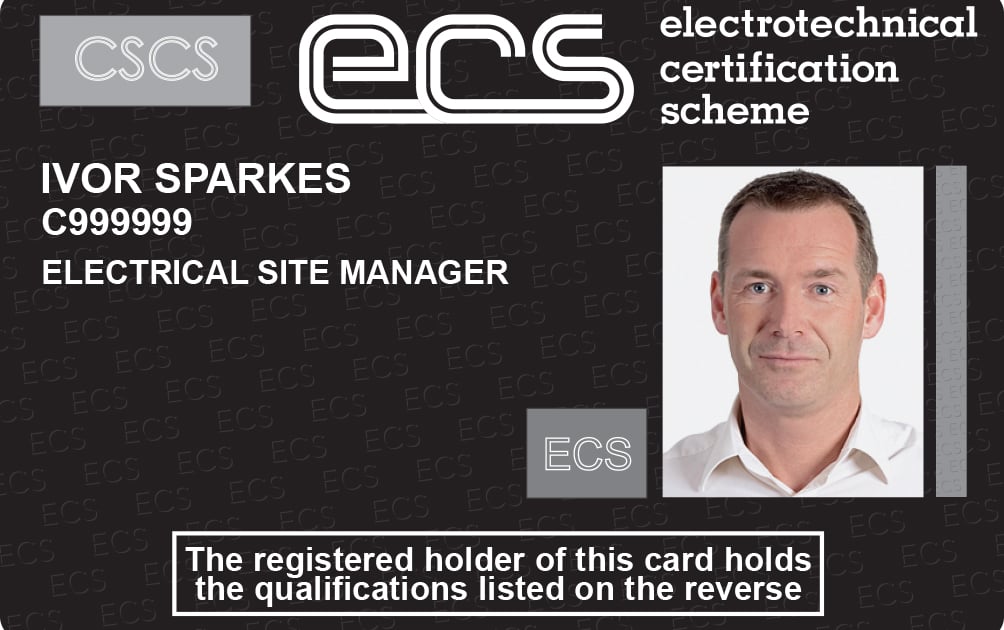 ECS Black Manager card | ECS Electro-technical Certification Scheme