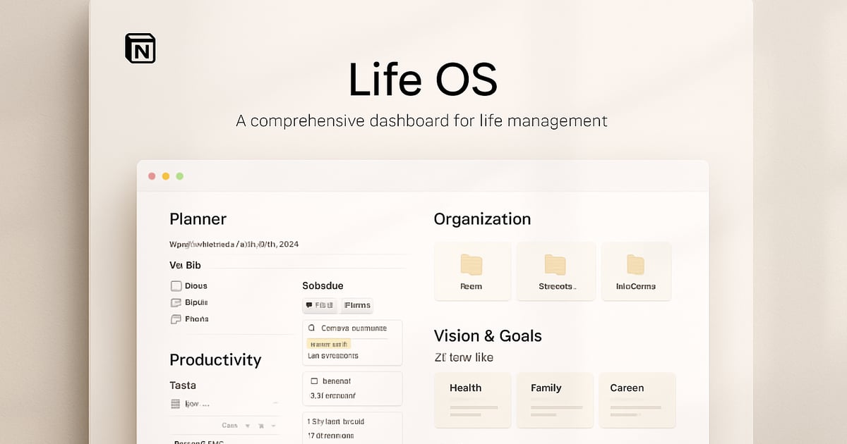Notion Life OS Template | NOTION LIFE OS